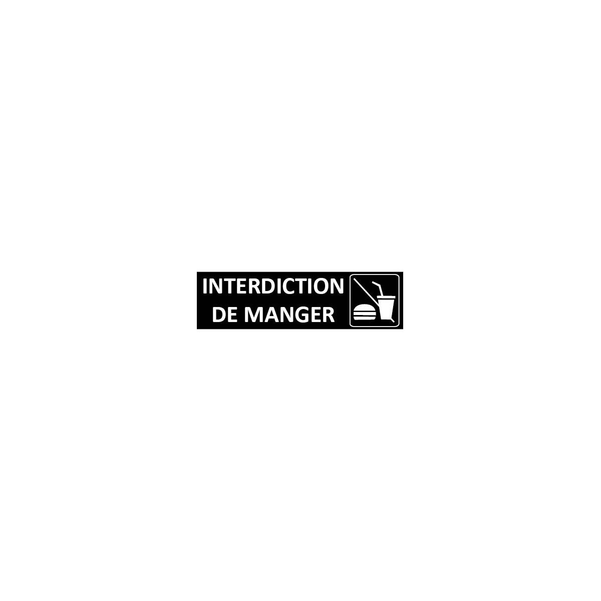 Signaletique Interieure-Interdiction de manger PVC Grave-Tampon en Ligne