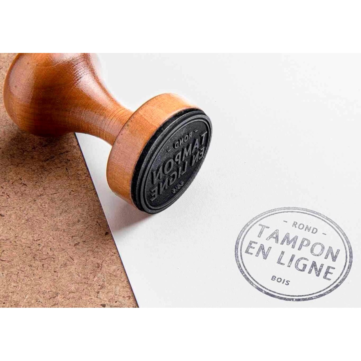 Tampon Bois Rectangle 10 lignes à personnaliser | Tampon en Ligne